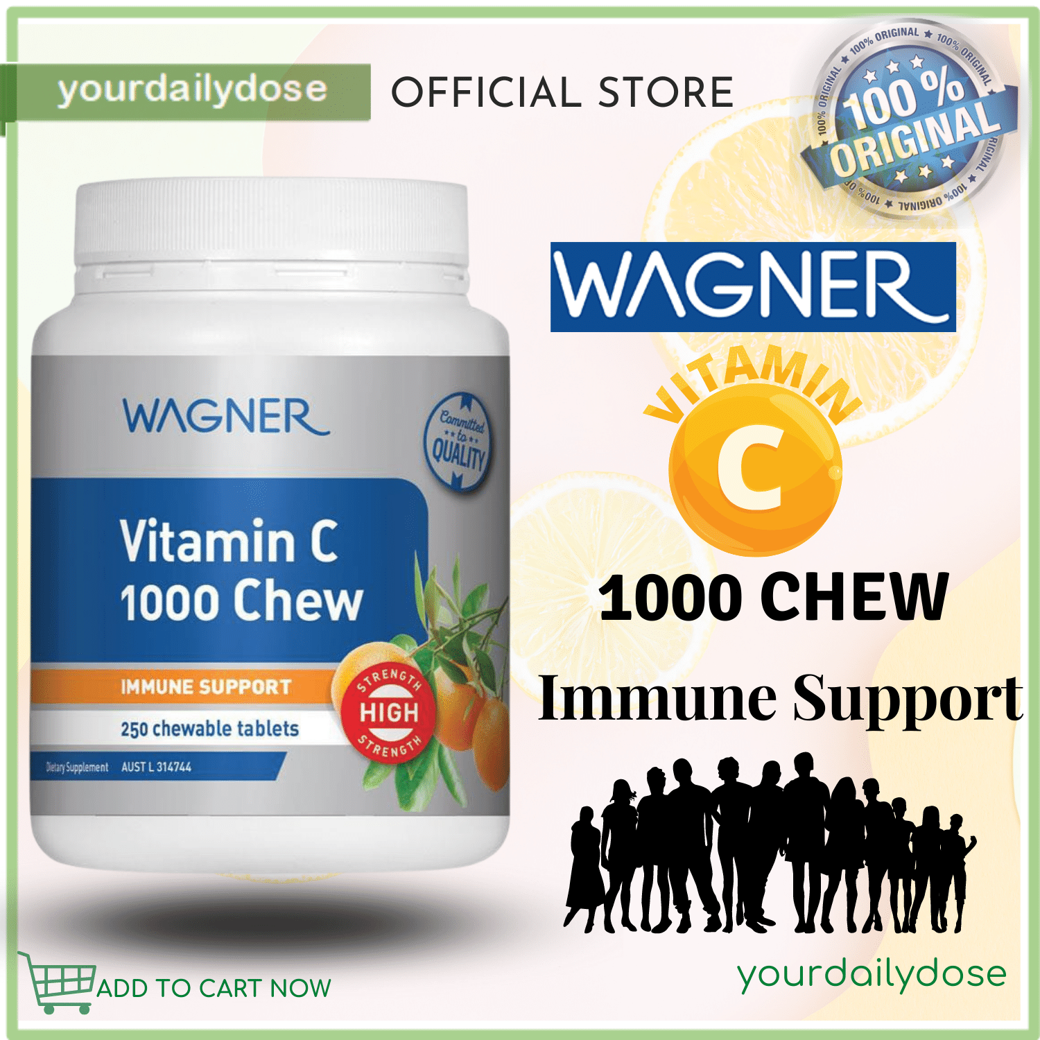 Wagner Vitamin C 1000 Chewable 250 Tablets | Lazada PH