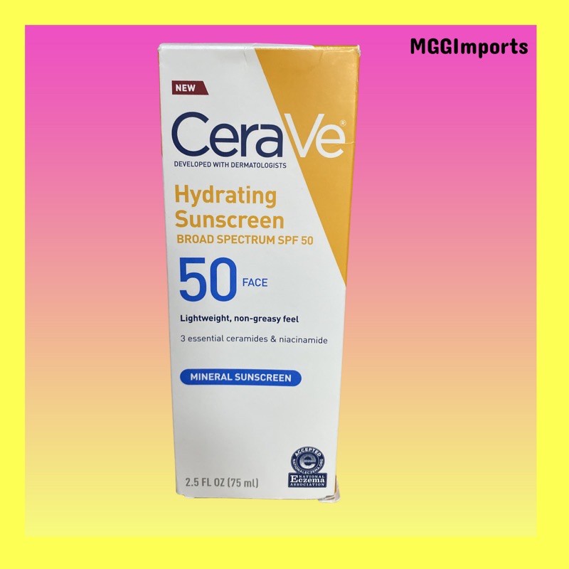 CeraVe Mineral Sunscreen SPF 50 | Face Sunscreen with Zinc Oxide ...