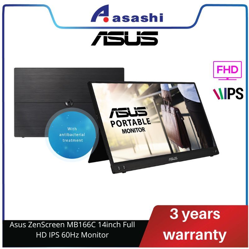 Asus ZenScreen MB166C 14inch Full HD IPS 60Hz Monitor | Lazada