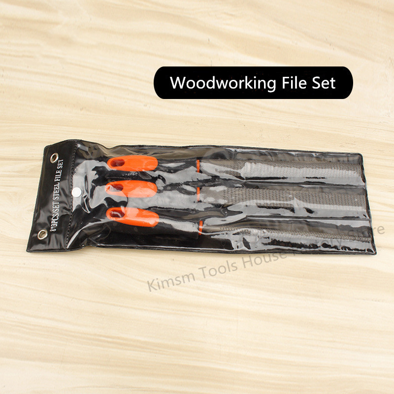 8 Inch Wood Rasp Files Set Coarse-Teeth Fine-Teeth Round Half-Round ...