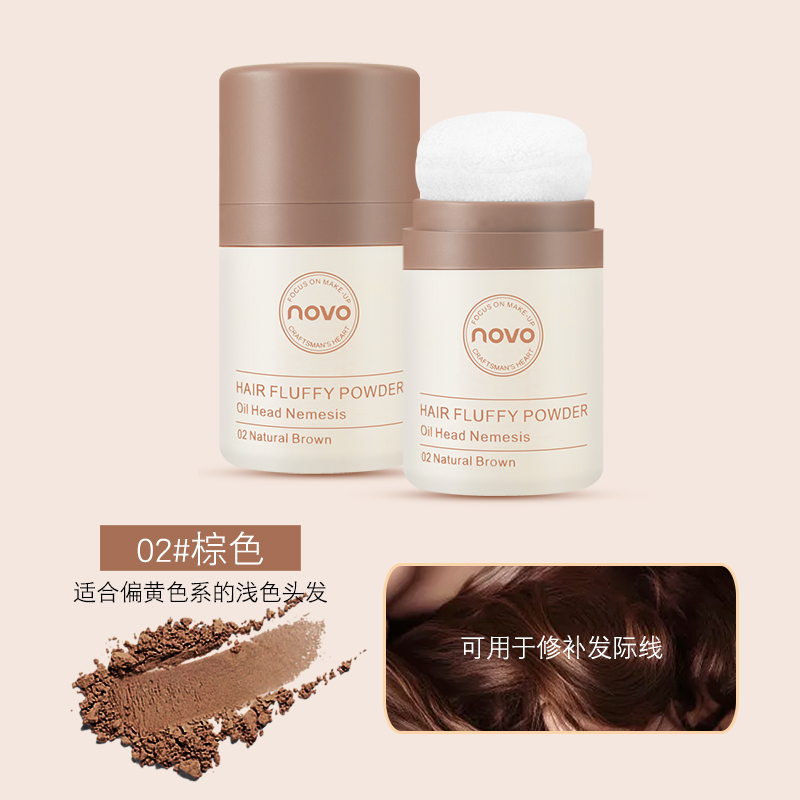 novoที่ปิดหนังหัวปิดผมบาง ที่ปิดเหม่ง ผงแป้งเพิ่มโวลุ่ม จัดเเต่งทรงผม ...