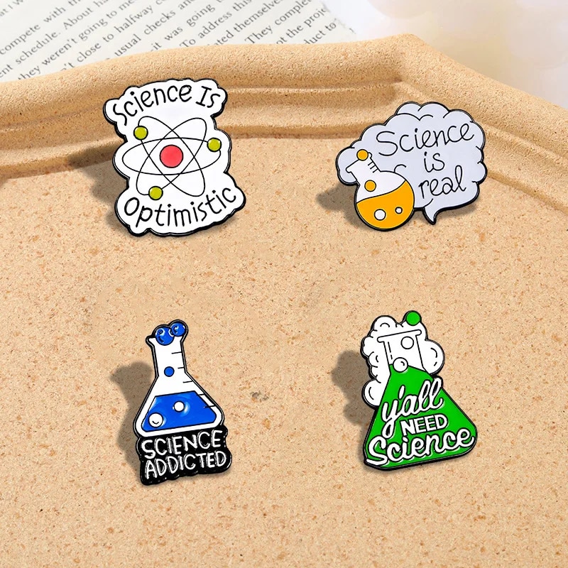Trendy Science Enamel Brooch Periodic Table Molecular Element DNA ...