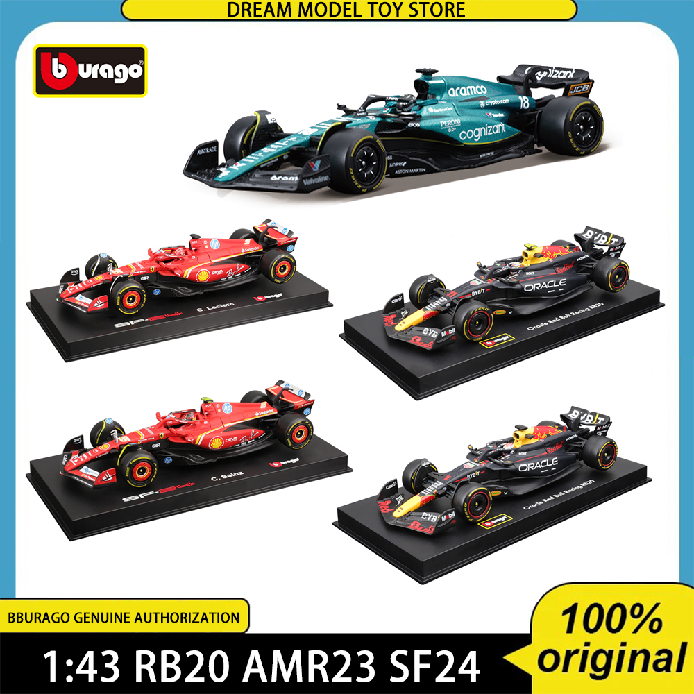 Bburago 1:43 F1 Formula 2024 Racing Toy Ferrari SF24 Red Bull RB20 ...