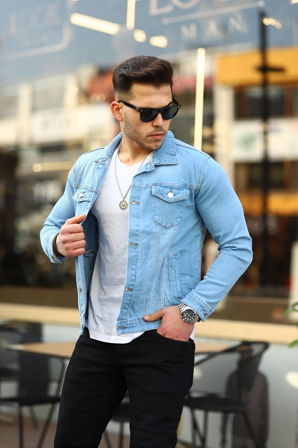 Men Light Blue Classic Denim Jacket - Everyday Style By Home Shopping 6 ...