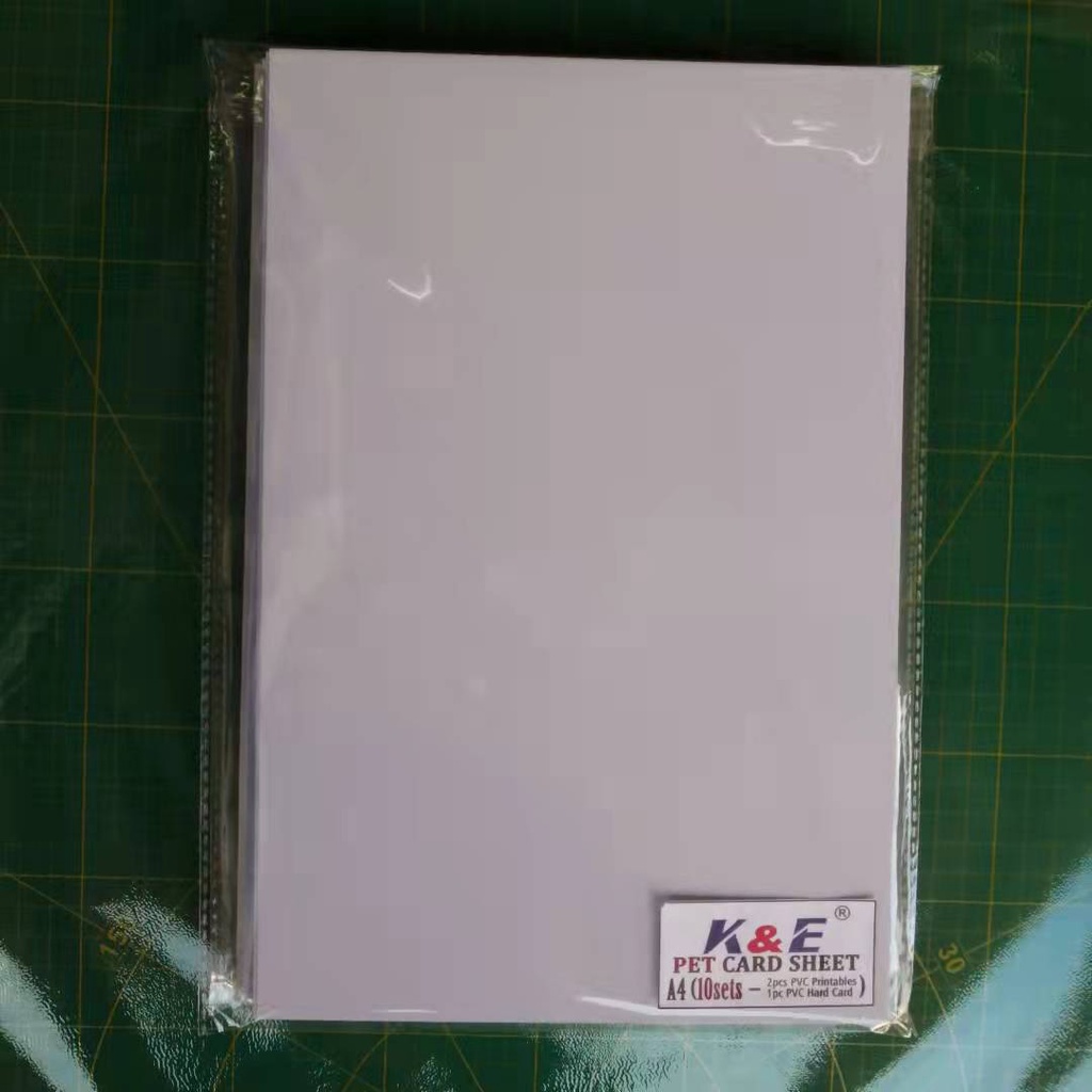 COD (10 sets)KE PET PVC ID Sheet Inkjet Printable A4 size pvc card ...