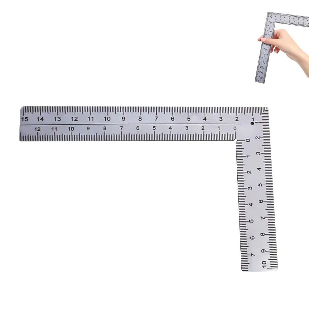 Drawing Tools Stainless Steel L Square Ruler Measuring Tool Double ...