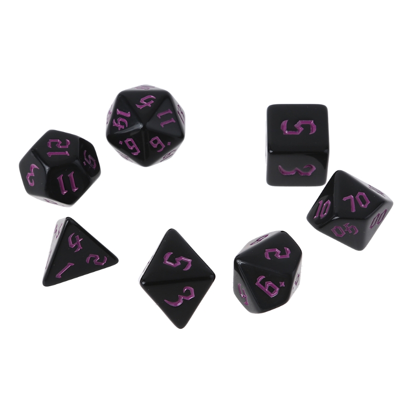 【Must-have】7 Pcs Resin Polyhedral Dices Numbers for DND RPG MTG Dials ...