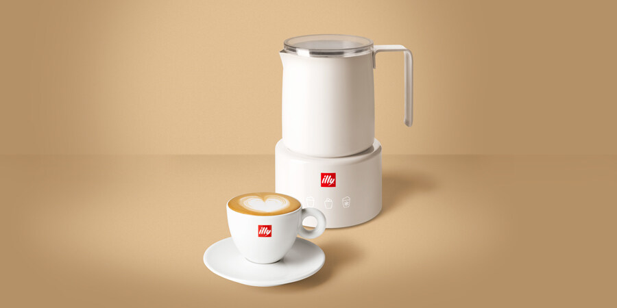ILLY INDUCTION MILK FROTHER WHITE-STEEL เครื่องทำฟองนมไฟฟ้า รุ่นสีขาว - ILLY - ThaiPick