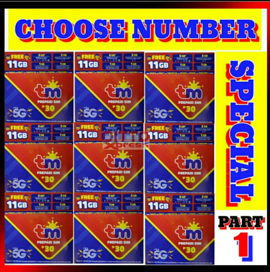TM SIM CARD 5G "CHOOSE NUMBER SPECIAL" (Part 1) | Lazada PH