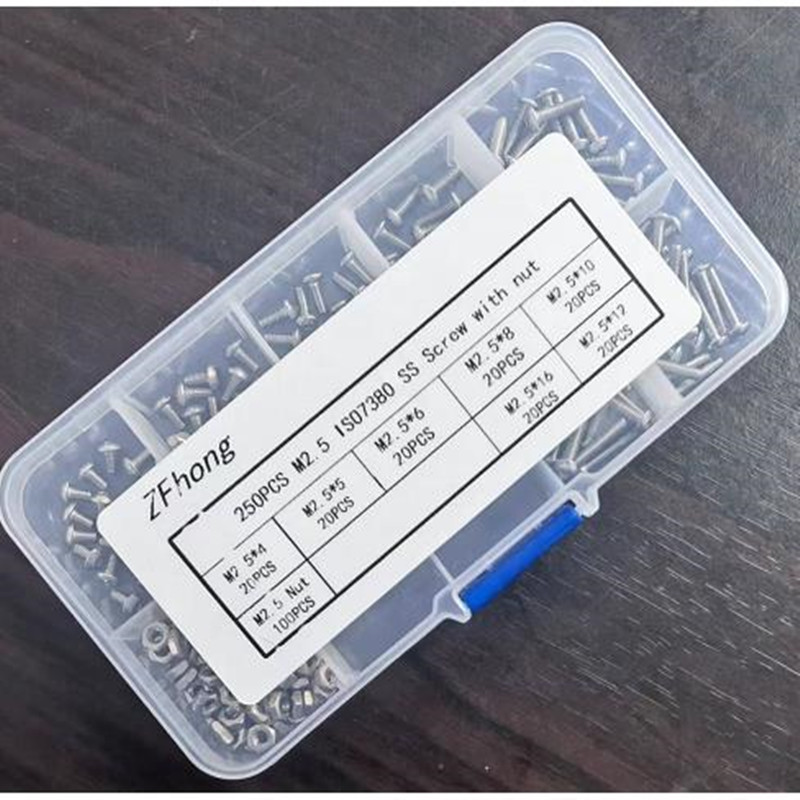240pcs/box M2 M2.5 M3 100pcs/box M4 M5 Iso7380 Stainless Steel Button ...