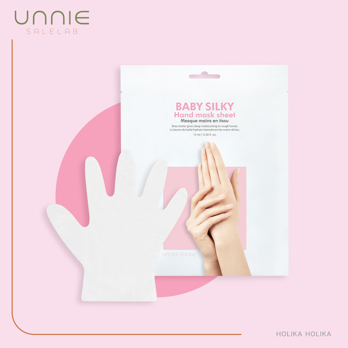 (EXP 2023-04-28) HOLIKA HOLIKA BABY SILKY HAND MASK SHEET - UNNIESALELAB - ThaiPick