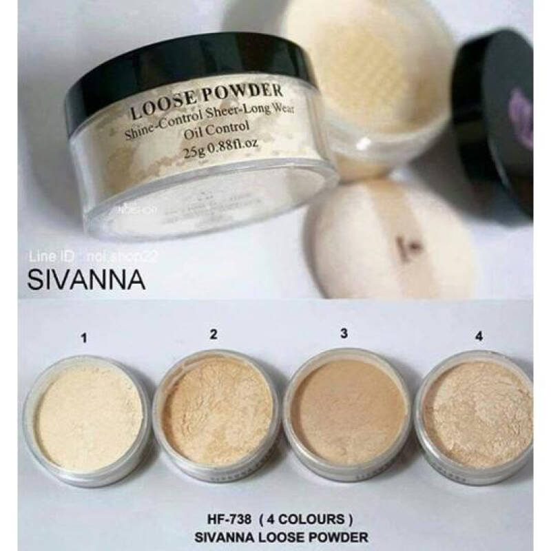 F010 SIVANNA COLORS LOOSE POWDER แป้งฝุ่น ซิเวนน่า คัลเลอร์ คุมมัน กัน ...