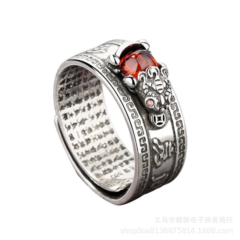 Vintage Golden Toad Live and Aggressive Men's Trendy Ring Combination ...