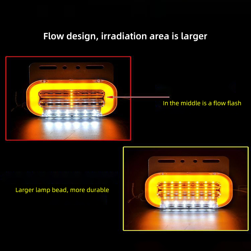 FG 24V Truck LED Side Marker Indicator Lamp Clearance Light Waterproof ...