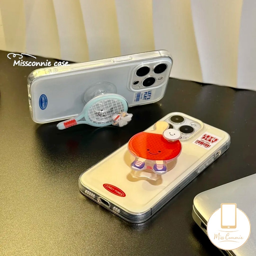 Double Cartoon Table Tennis Racket Phone Case Compatible for Oppo A60 ...