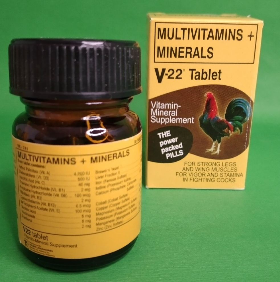 [JWR ARGIVET] 1 BOX V-22 (30 TABLET) VITAMINS FOR GAMEFOWL / For ...