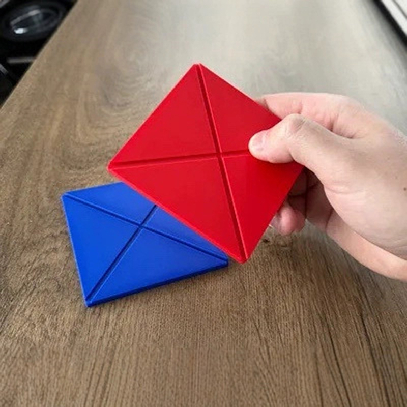 2PCS Paper Flip Toy Game Blue Red Hard Cardboard Hiting Board Game ...