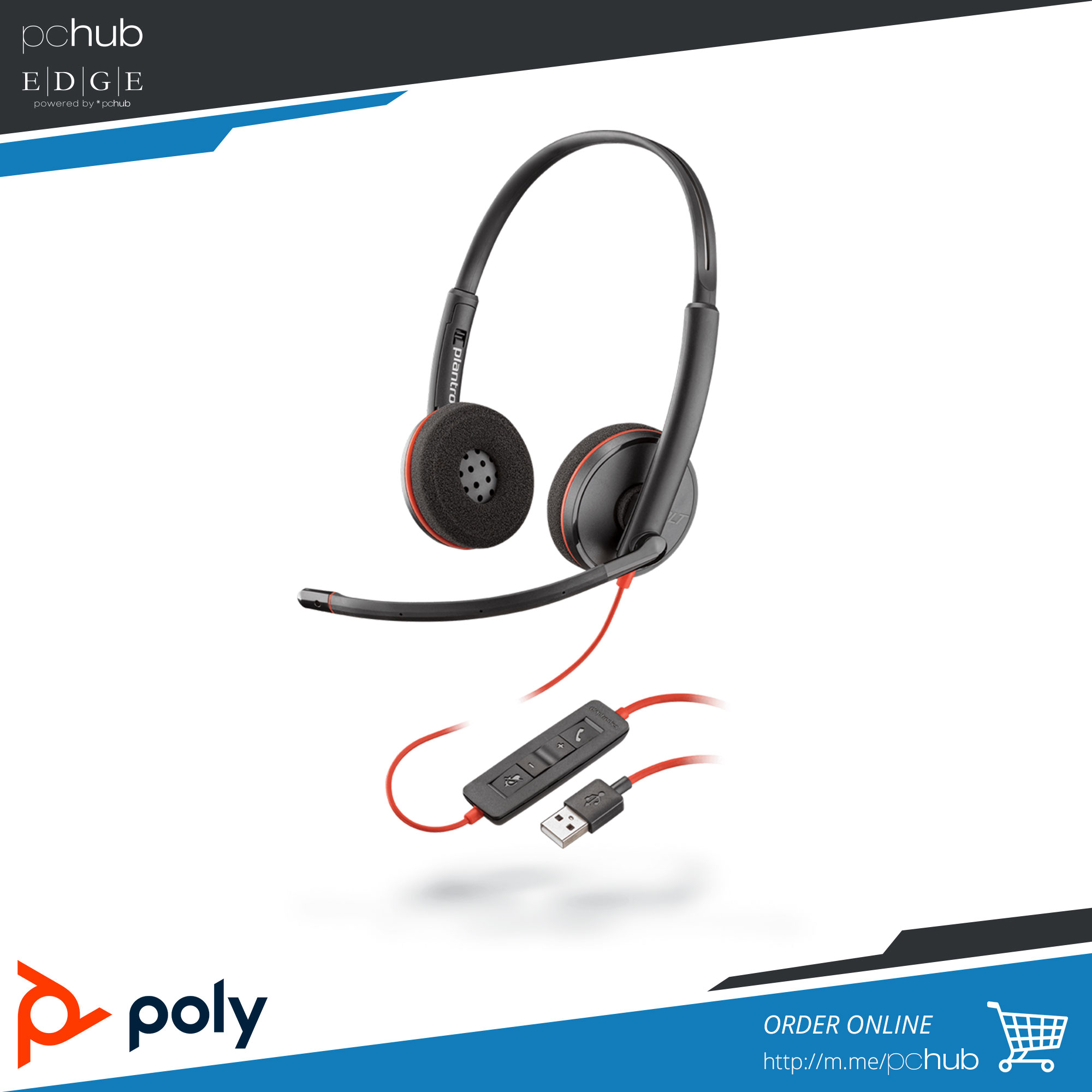 Plantronics Blackwire C3220, headset, mic, usb, noise canceling | Lazada PH