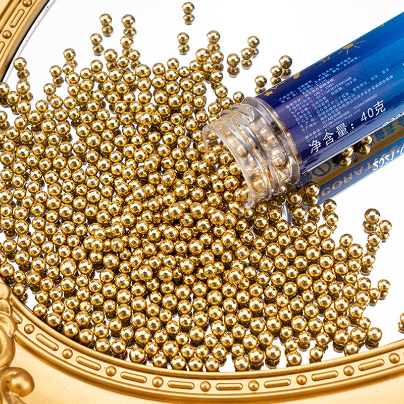 1 Bottle Cake Decoration Pearl Sugar Ball Edible Beads Cake Pers Gold ...