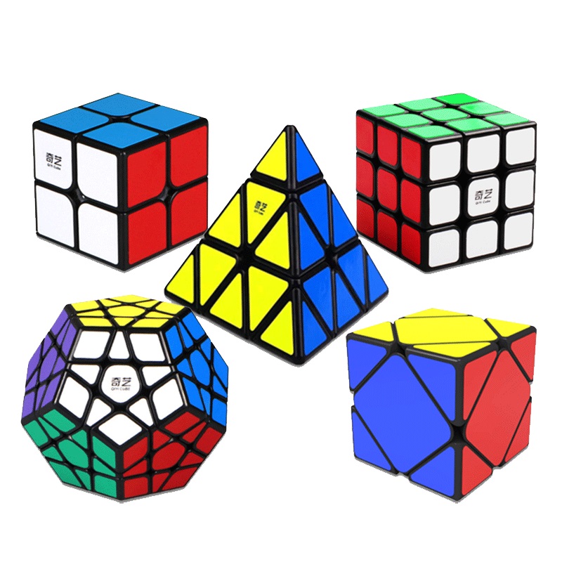 Qiyi Cube 2x2 3x3x3 4x4 5x5 Pyramid Megaminx Speed Magico Cubes Puzzle ...