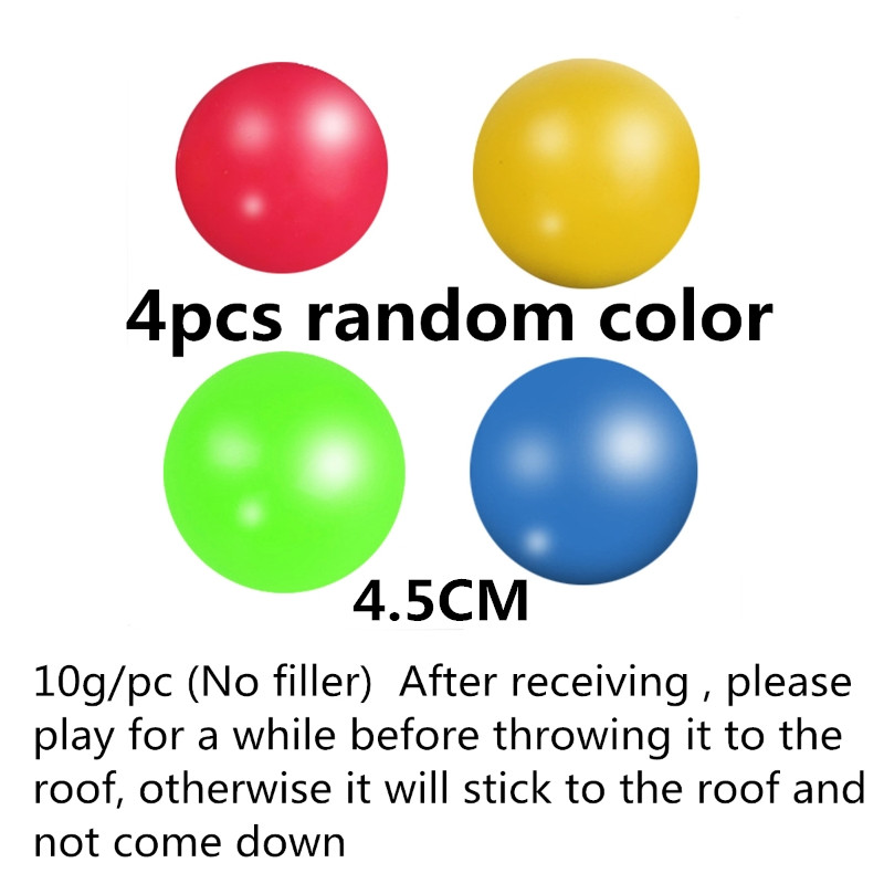 【EcoDealsq】Stick Wall Ball Sticky Ball Catch Throw Ball Glob Novelty ...