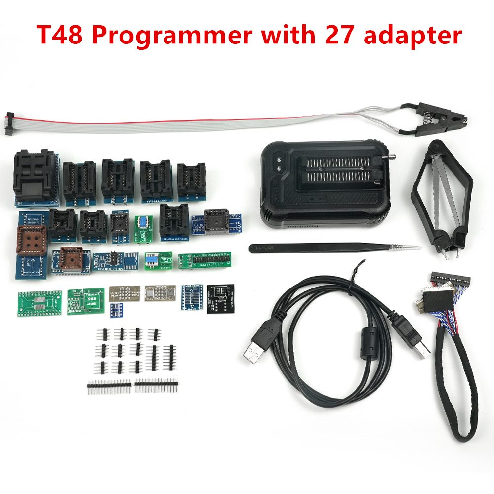 XGecu T48 Programmer 56 Pin Drivers ISP Support 21000+ with 30 adapters Original EMMC-ISP ...