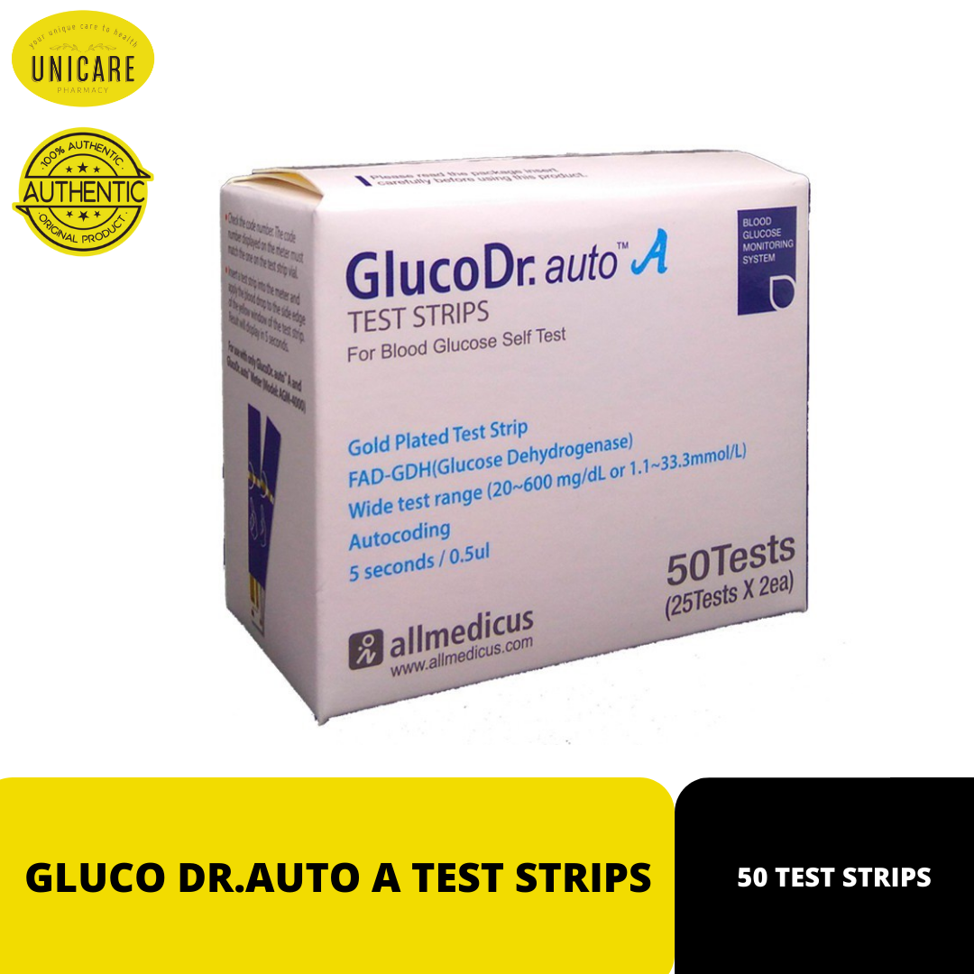 GLUCO DR.AUTO A TEST STRIPS (50 TEST STRIPS) | Lazada