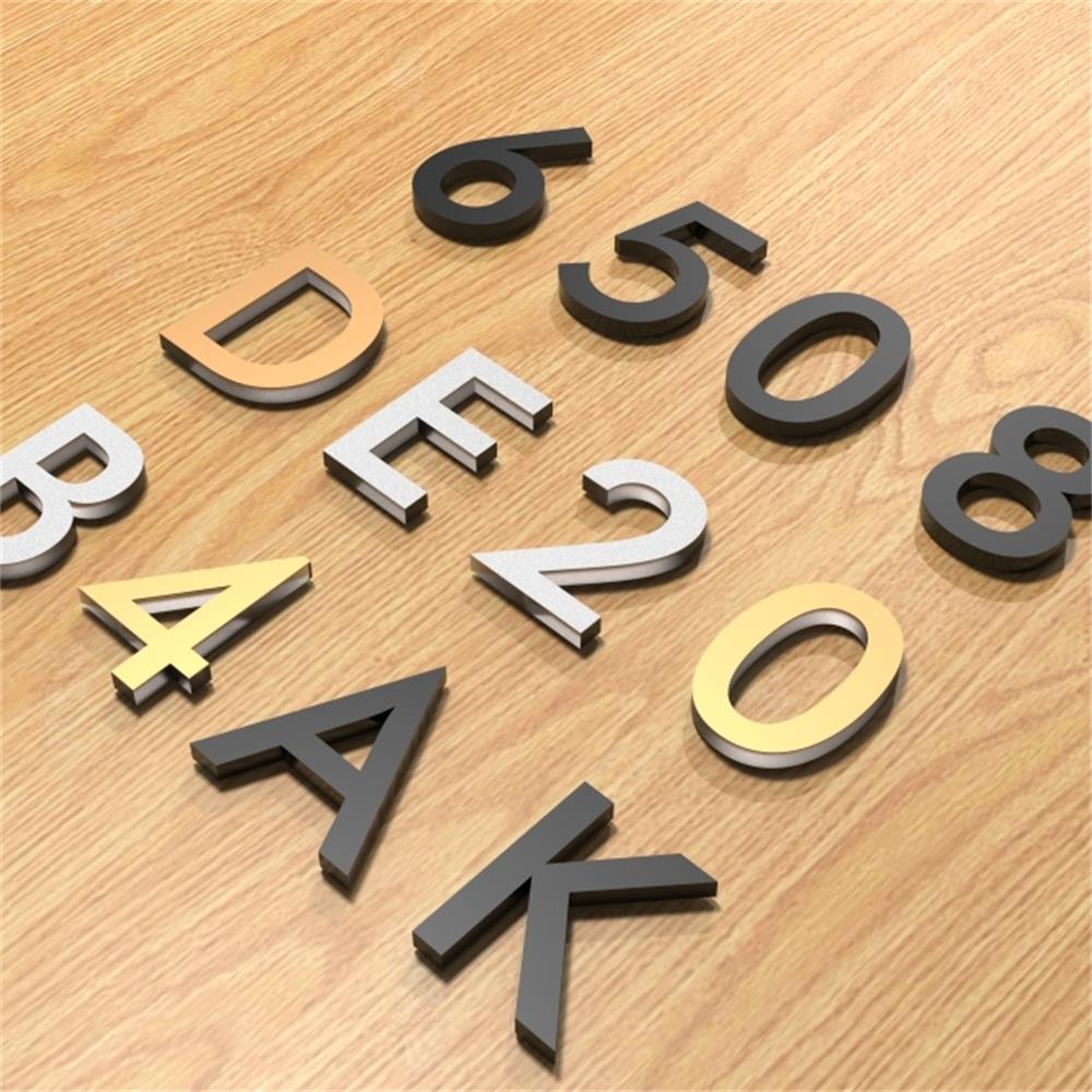 3d Three-Dimensional Door Number Digital Sticker Door Number Plate Home ...