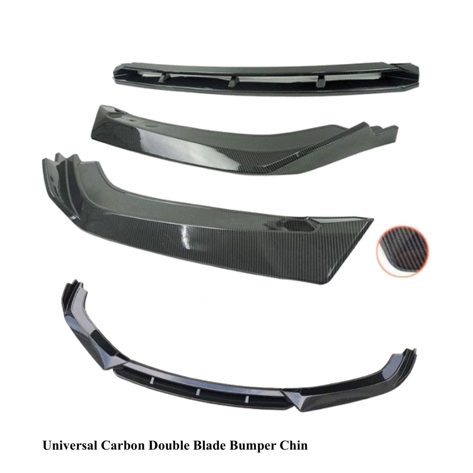 Carbon Fiber Universal Front chin / Front Bumper kits Mirage Hb, G4 ...