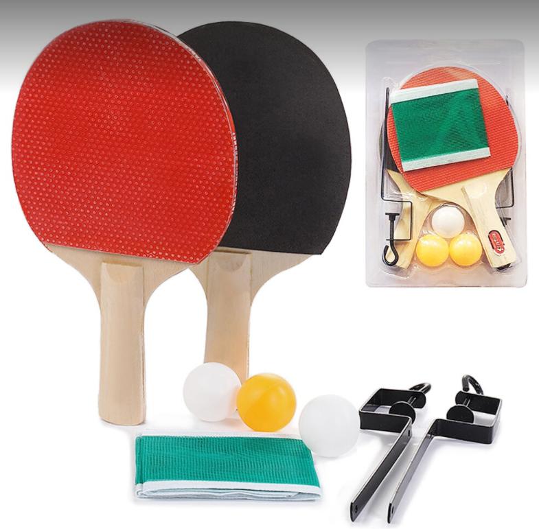 Ping Pong Table Tennis Racket Ping Pong Paddle Set with 2 Bats and 3 ...