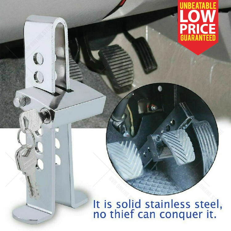 Anti Theft Car Brake Pedal Lock Device Clutch Stainless Steel Security ...
