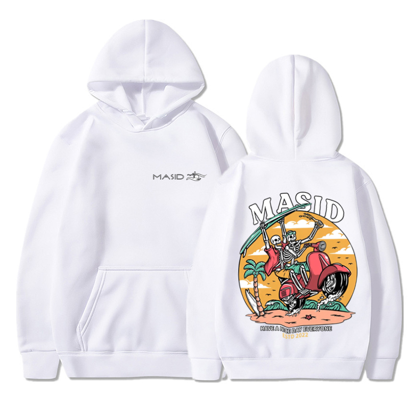 MASID Hoodie Jacket Unisex Loose Pullover Sweater Aesthetic Korean ...