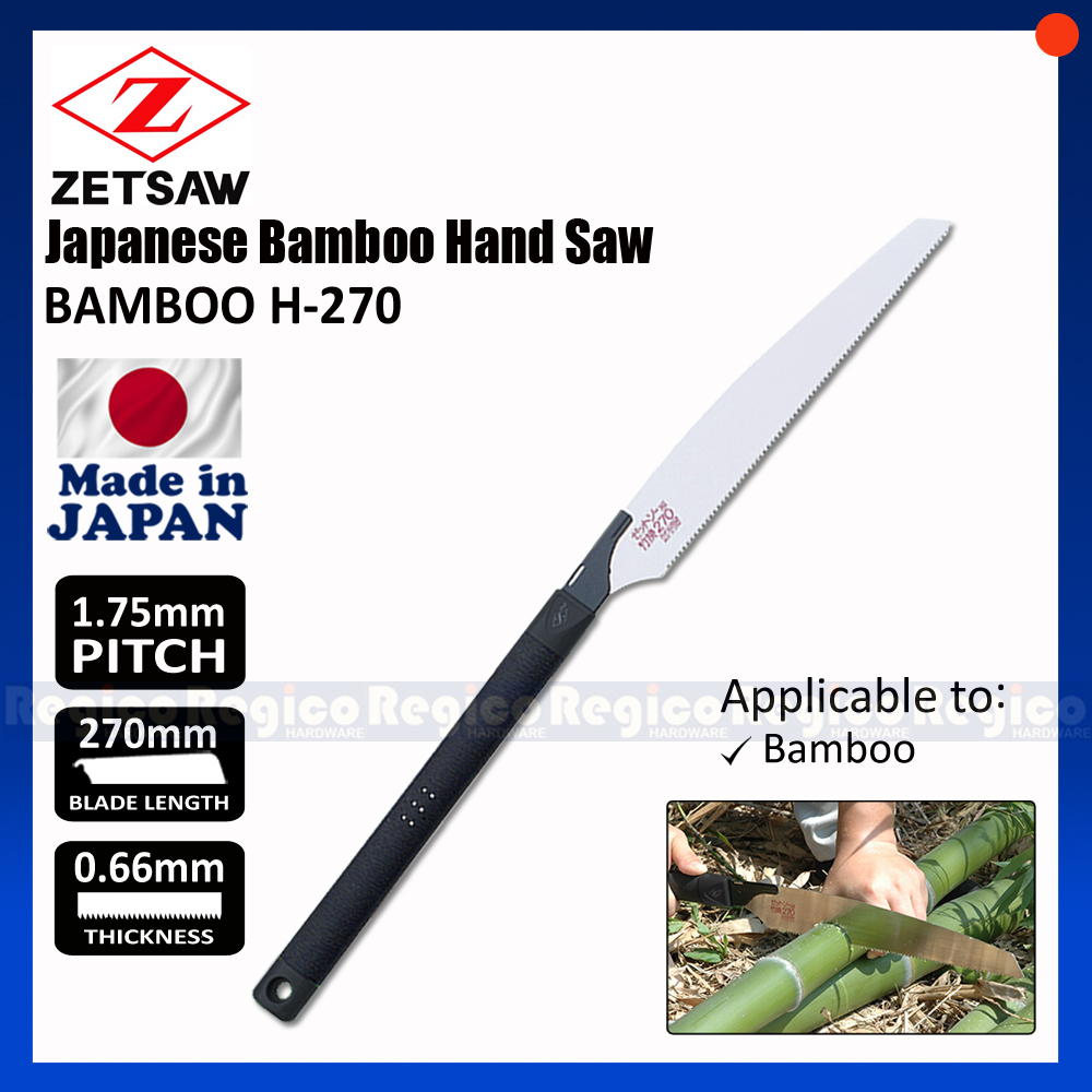 Zetsaw 270mm Bamboo H-270 Japanese Kataba Hand Saw Regico Hardware ...