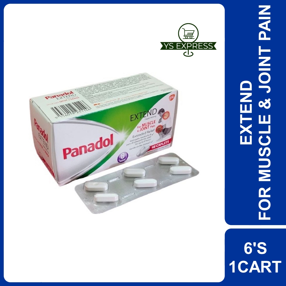 PANADOL Extend For Muscle & Joint Pain Paracetamol 665mg 6'S (1Cart ...