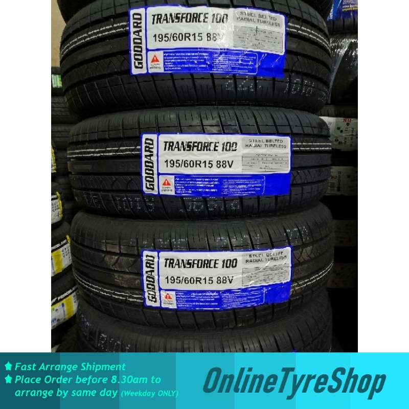 195/60/15 Goddard Transforce 100 Tyre Tayar | Lazada