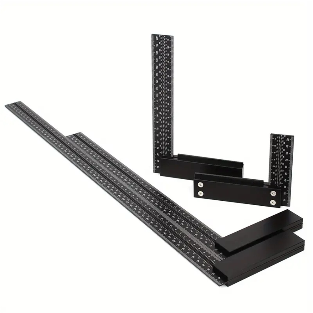 200mm Aluminum Alloy Precision Square Ruler Porous 45 Degrees 90 ...