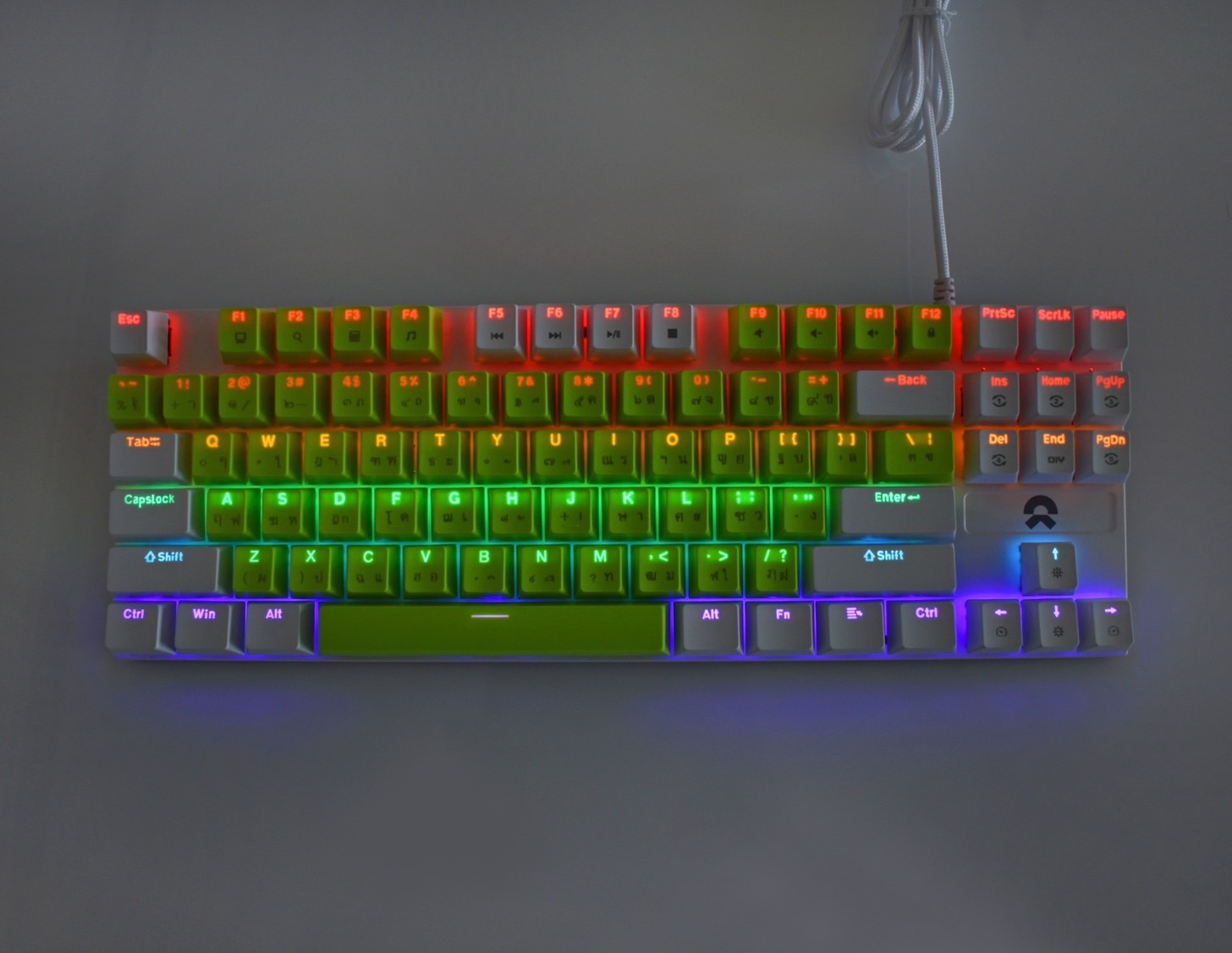 คีย์บอร์เกมมิ่งOKER K425 บลูสวิสต์ TKL MIXED BACKLIT Mechanical backlit ...