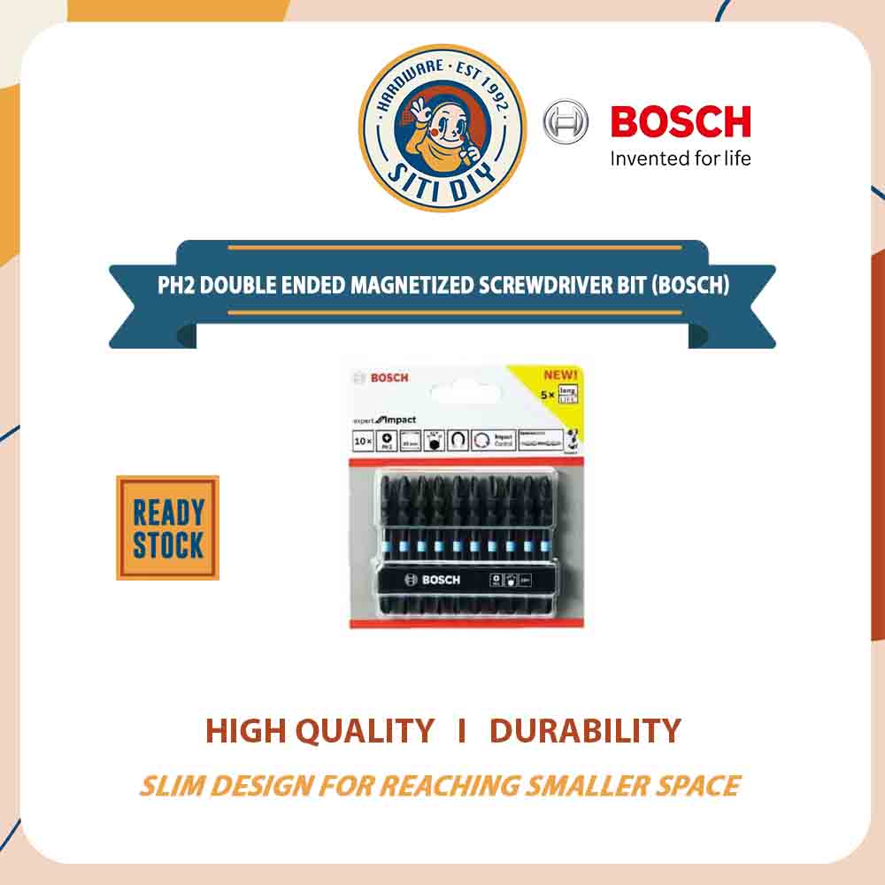 [SitiDIY] BOSCH PH2 Double Ended Magnetized Screwdriver Bit | Bit ...
