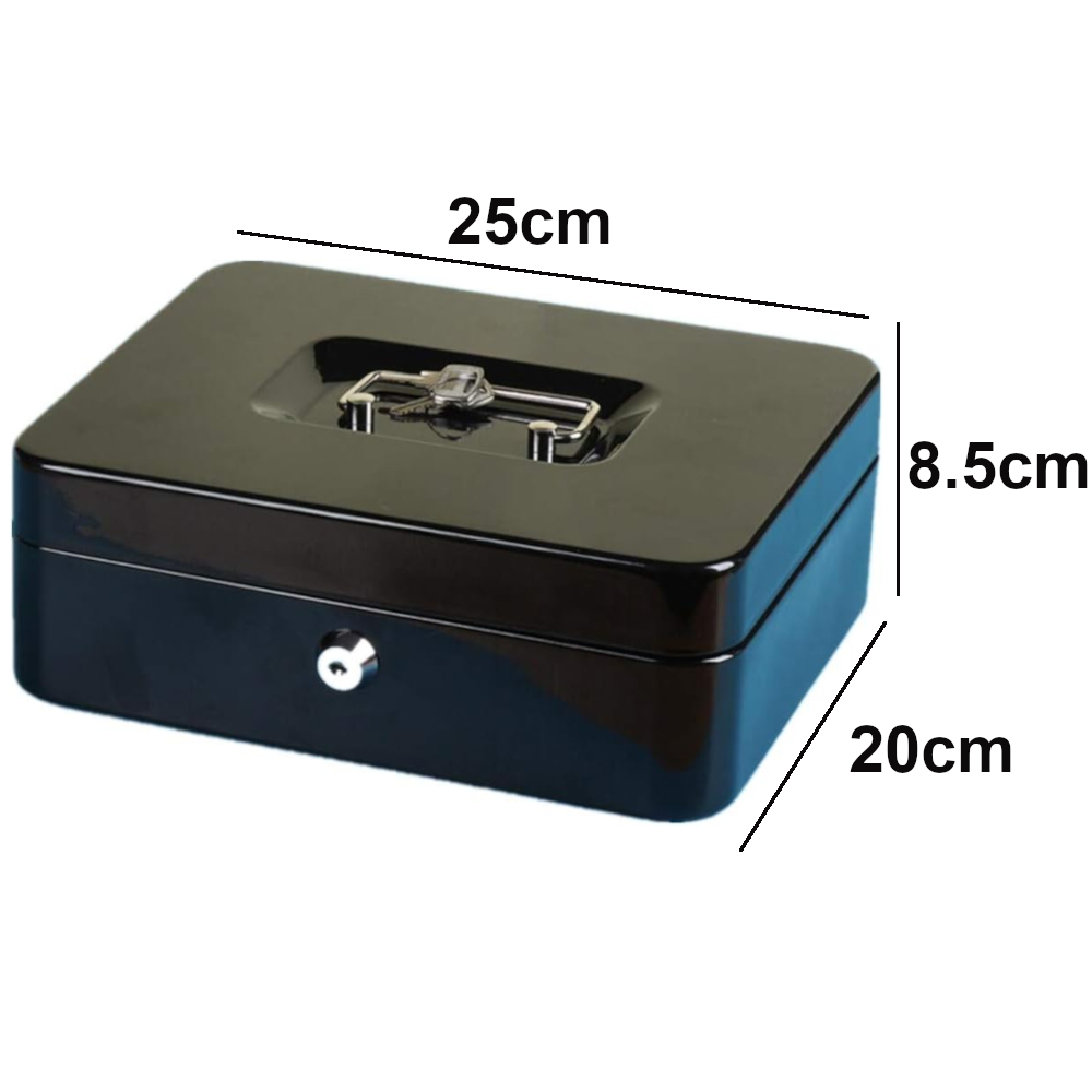 Safes Petty Cash Box Safety Security Lock Tray Metal Storage Home Kotak Peti Wang Duit Besi ...