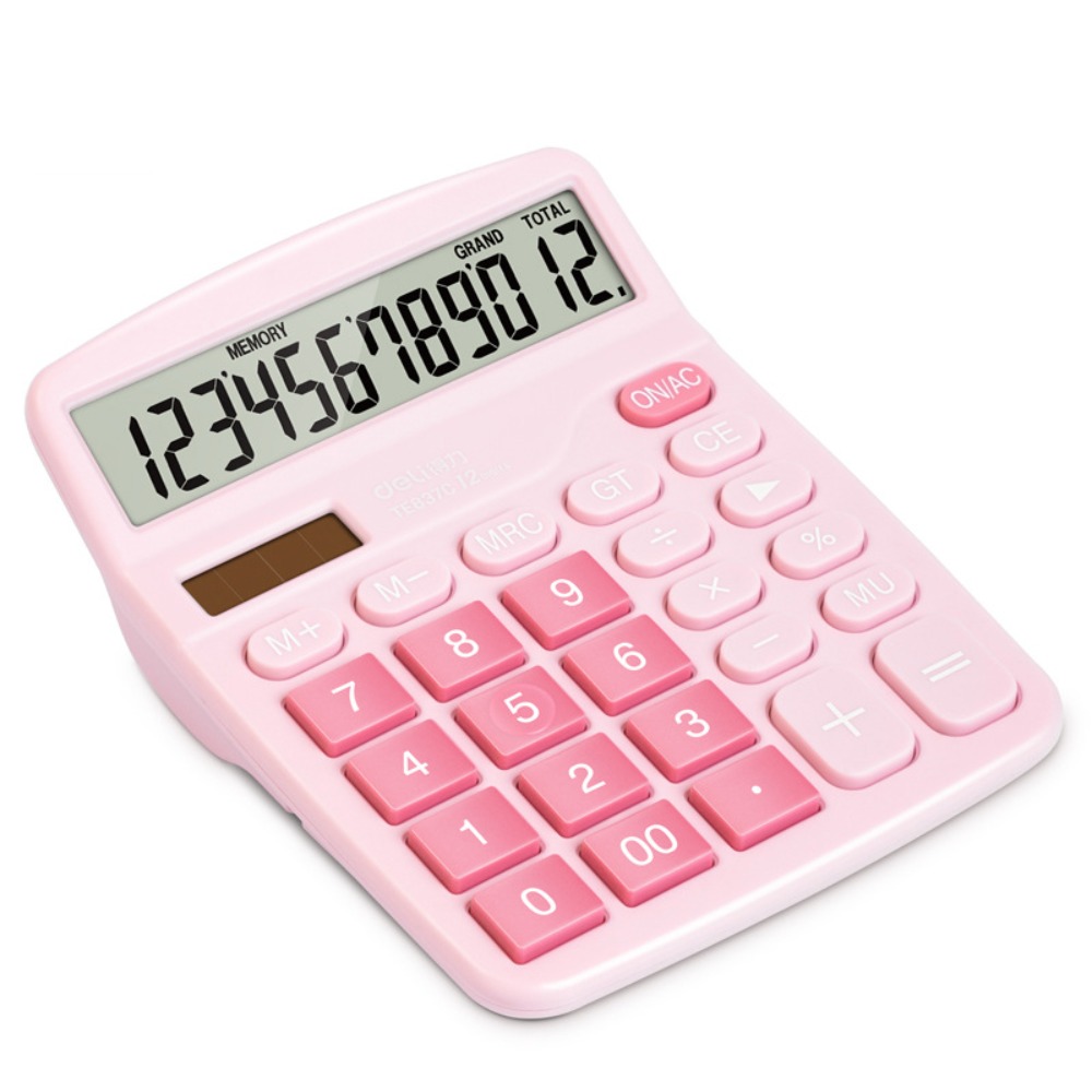 Comfortable Feel 12 Digits Electronic Calculator Accounting Tools ...