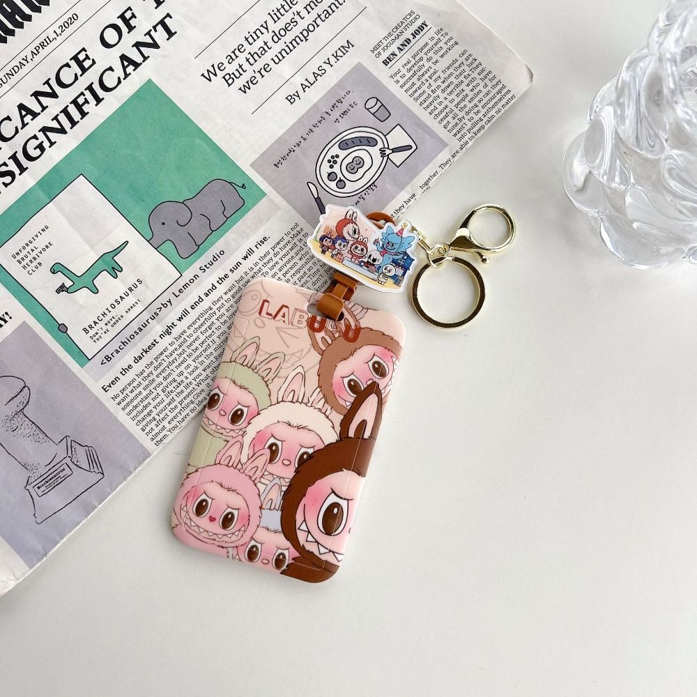 DTW Protective Case Labubu Time Bus Card Holder ABS with Keychain ...