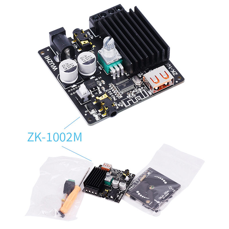 ZK-1002M 100W+100W Bluetooth 5.0 Power Audio Amplifier Board Stereo ...