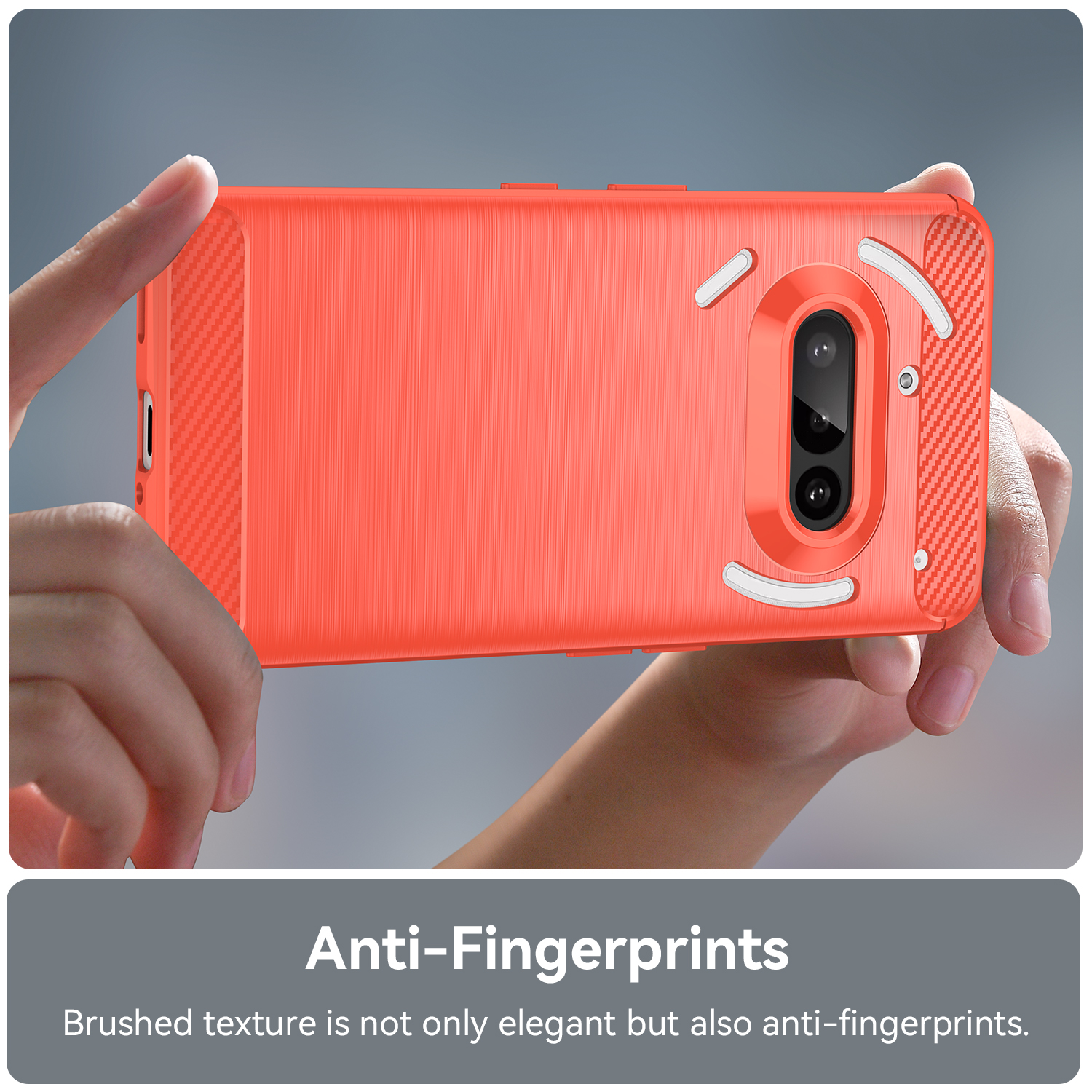 Nothing Phone 3A Case, Flexible TPU Bumper with Brushed Carbon Fiber ...