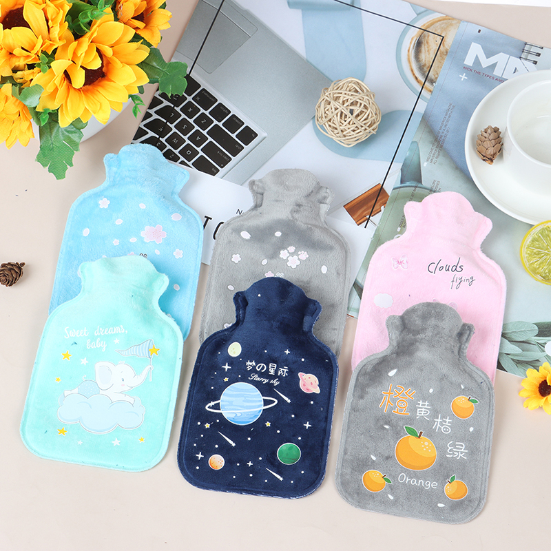 Hot Water Bottle Rubber Bag Cute Cartoon Warm Relaxing Safe Heat Cold ...