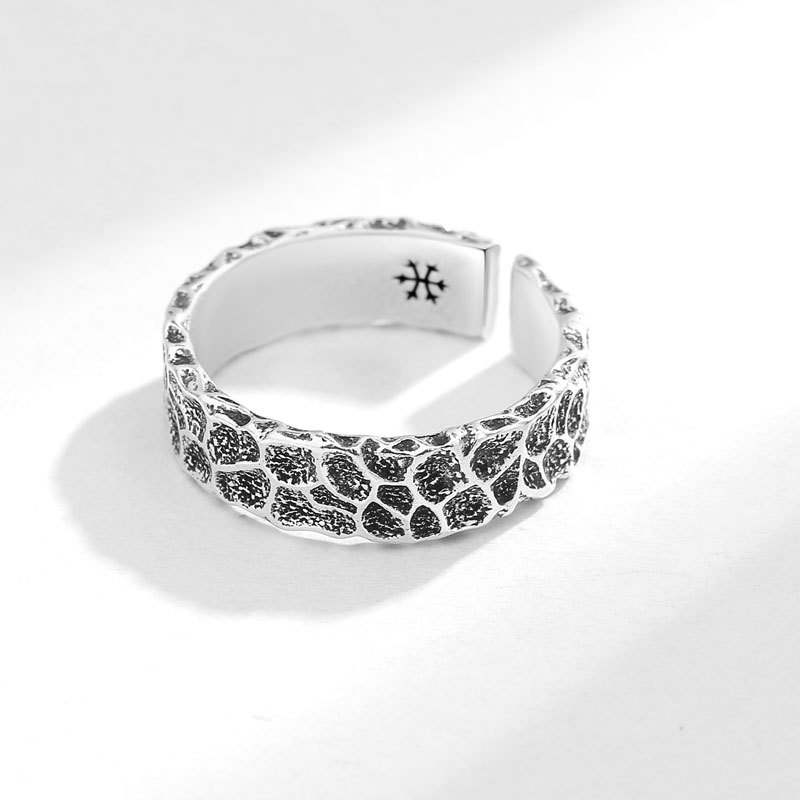 【Factory Arrival Hammer Pattern Ring Men's Trendy Instagram Adjustable ...