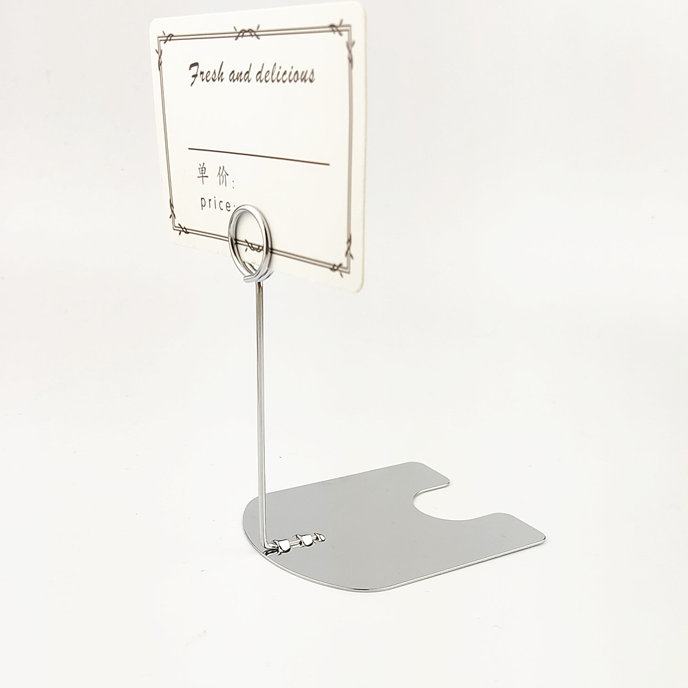 5PCS Price Name Tag Clip Stand Stainless Steel Cake Bread Price Label ...