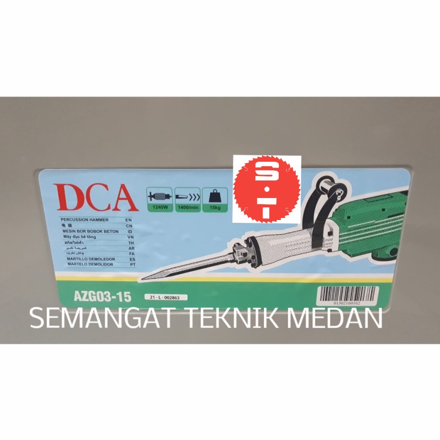 AZG03-15 MESIN JACK DEMOLITION BREAKER HAMMER PH65 15kg DCA AZG15 ...
