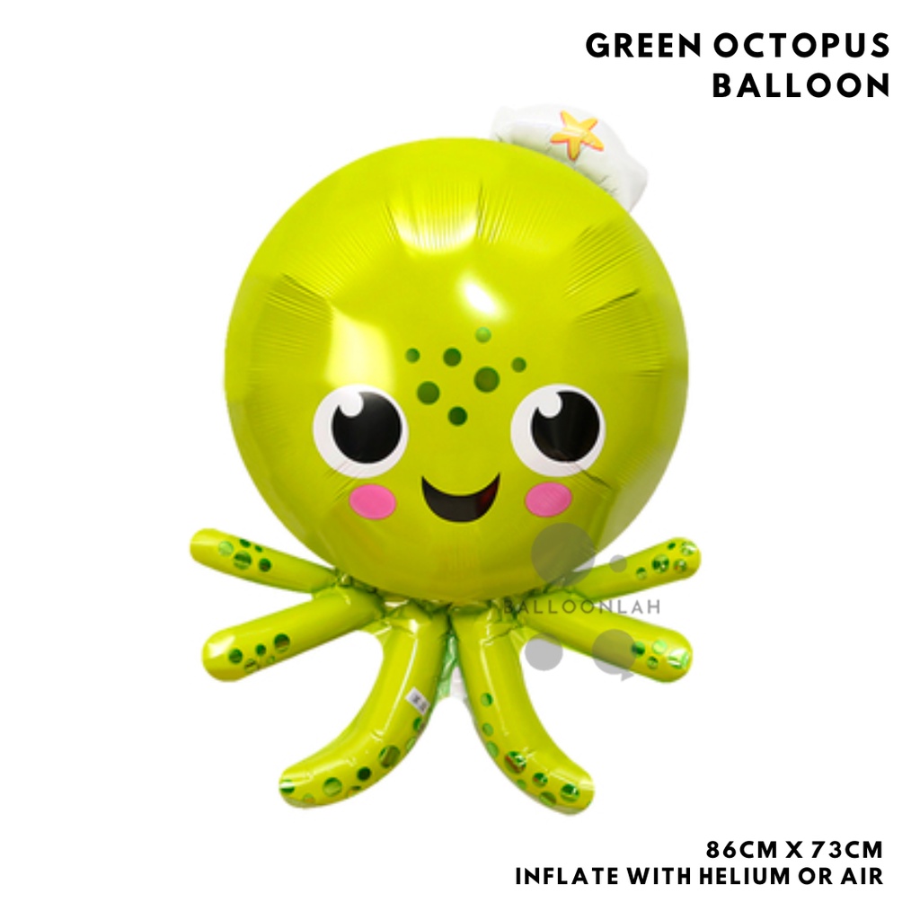 SEA CREATURE Shark Starfish Octopus Fish Foil Balloon Garland Birthday ...