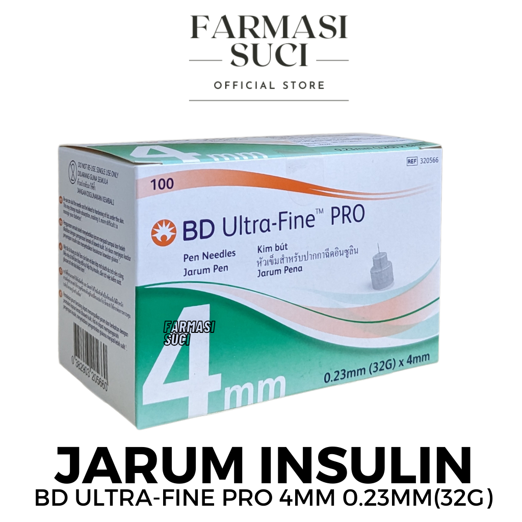 Jarum Insulin 4mm BD Ultra Fine Pro Needle 4mm 100pcs (BOX) | Lazada