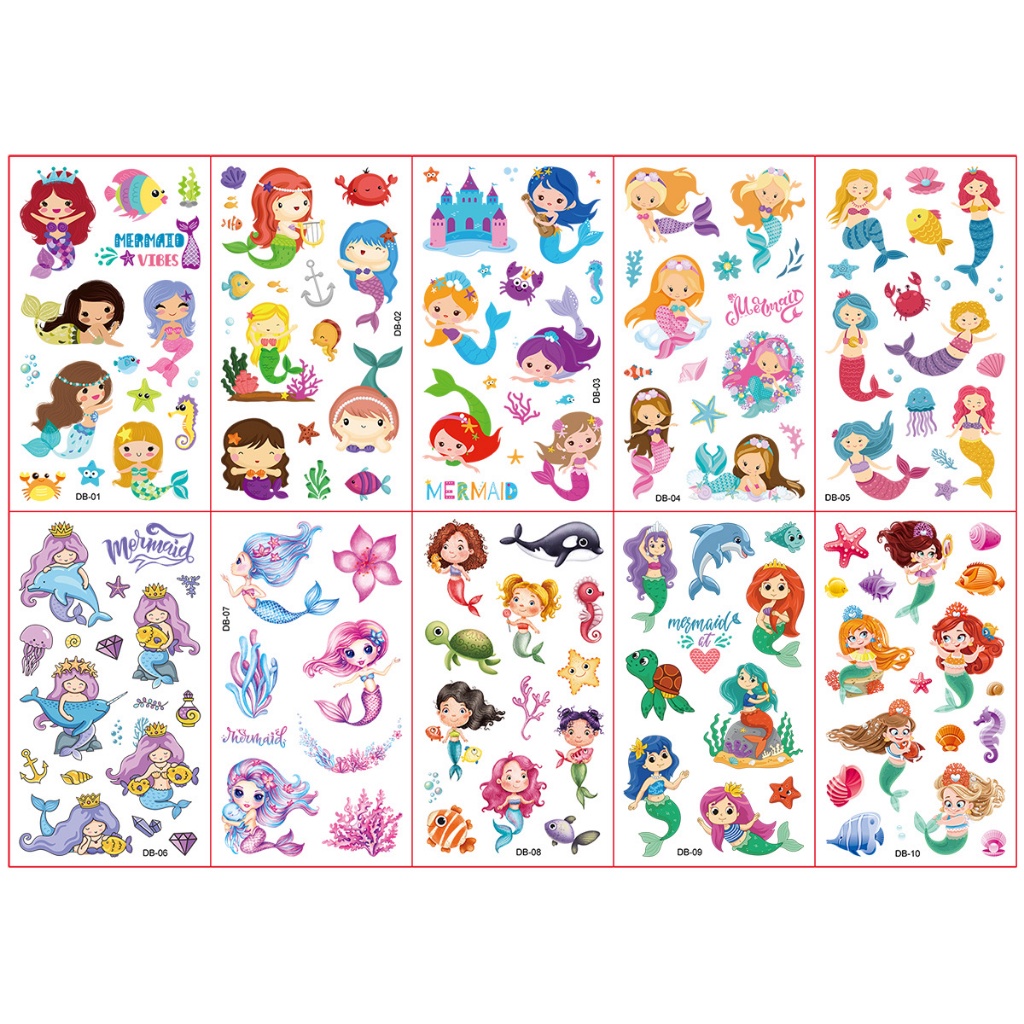Kids Tattoo Sticker Cute Design Temporary Tattoo Body Art Cute ...